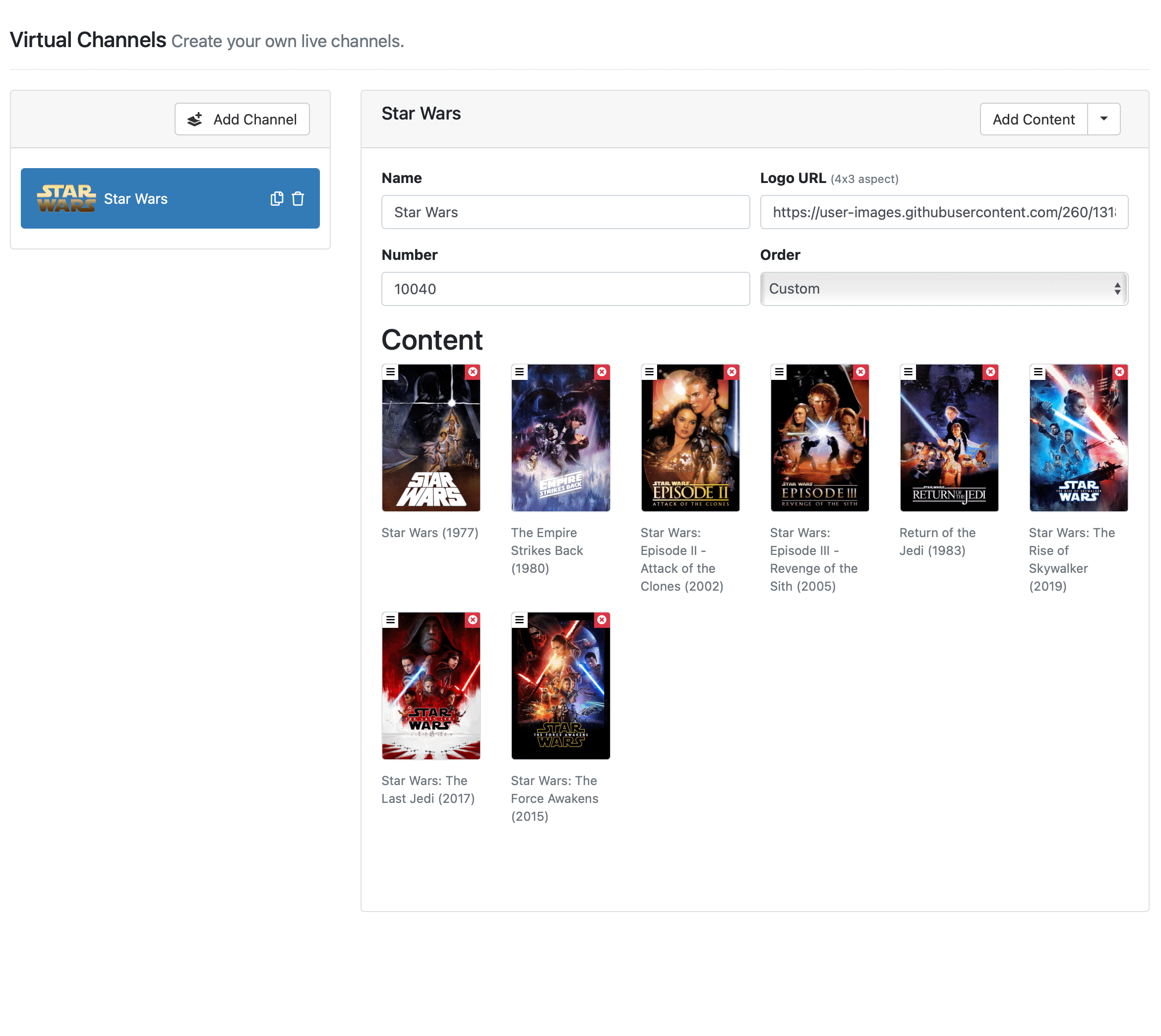 Channels Support - Virtual Channels
